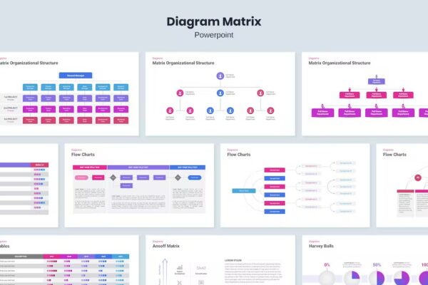 Diagram Matrix Infographic – Powerpoint – Slidehack